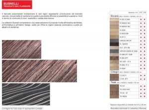 Busnelli: tranciato precomposto multi laminare
