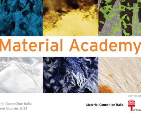 Material Academy - corsi sui materiali per il design - INFOBUILD