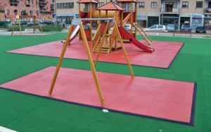 Tappeto a rotoli con finitura superficiale in EPDM
